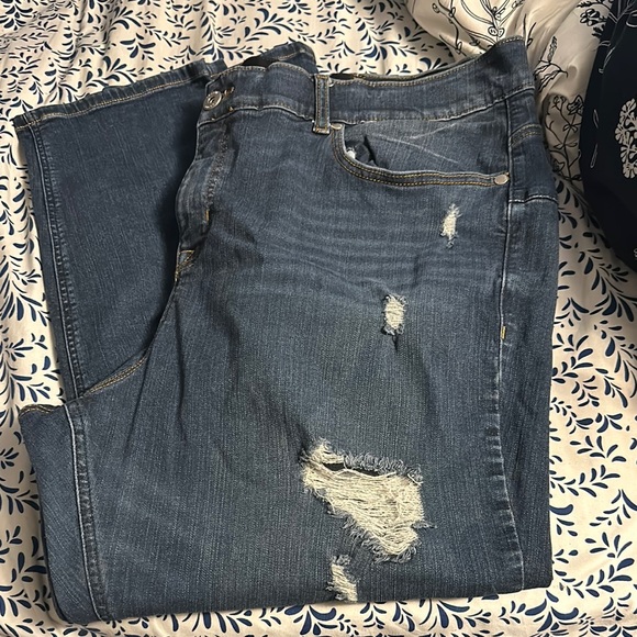 torrid | Jeans | Distressed Blue Denim Jeans | Poshmark